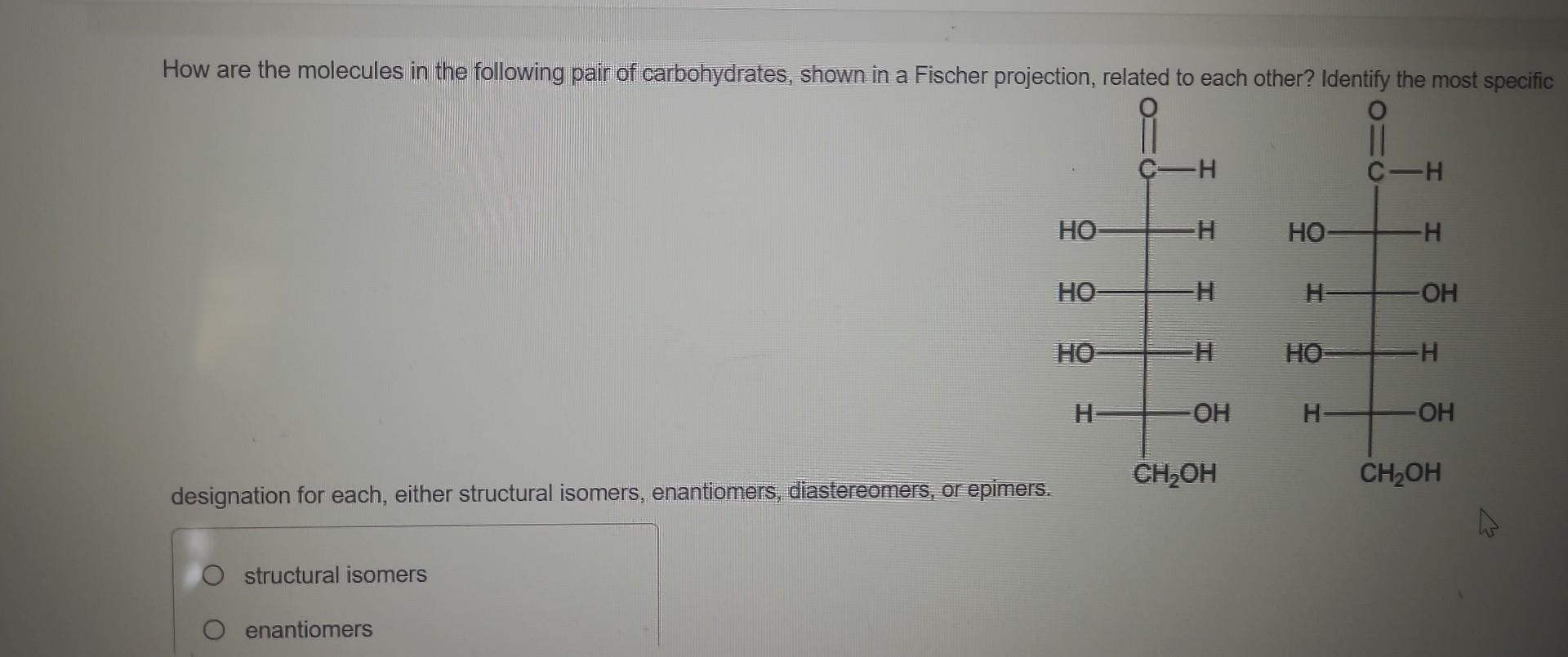 Solved L-isomer D-isomer How are the molecules in the | Chegg.com