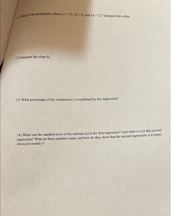 Solved Here is a multiple regression model estimated on the | Chegg.com