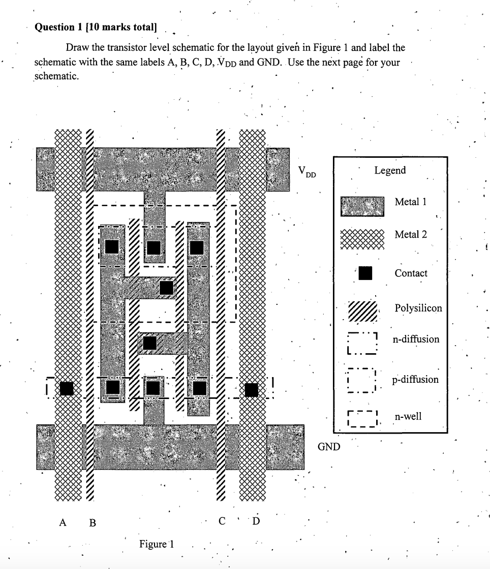 Solved Question 1 [10 ﻿marks total]Draw the transistor level | Chegg.com