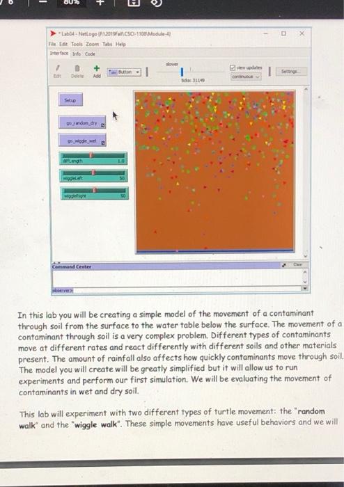 X "La Netlogo 112019CSC:10M File El Tools Zoom To | Chegg.com