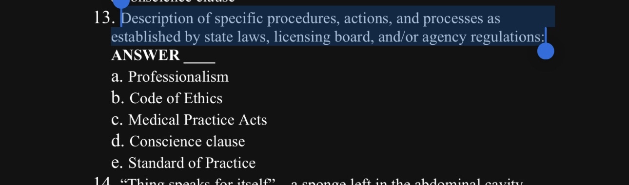Solved Description of specific procedures, actions, and | Chegg.com