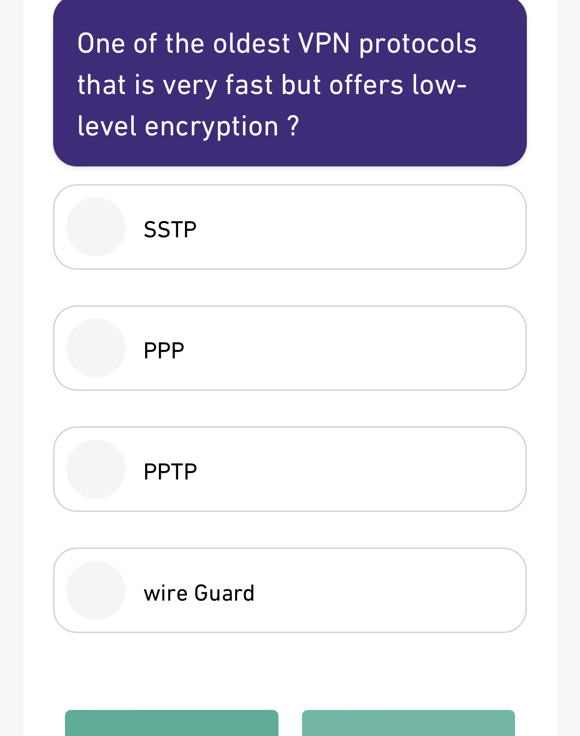 Solved One of the oldest VPN protocols that is very fast but | Chegg.com