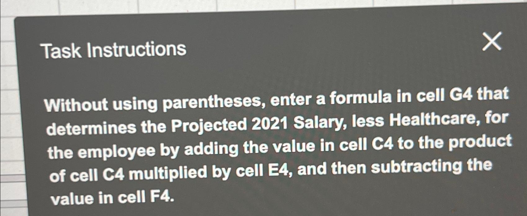 Solved Task InstructionsWithout using parentheses, enter a | Chegg.com