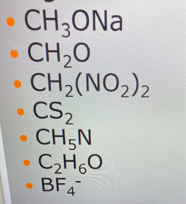 Solved CH3ONa CH3ONa • CH20 CH2(NO2)2 CS2 CHEN CHO BFA | Chegg.com