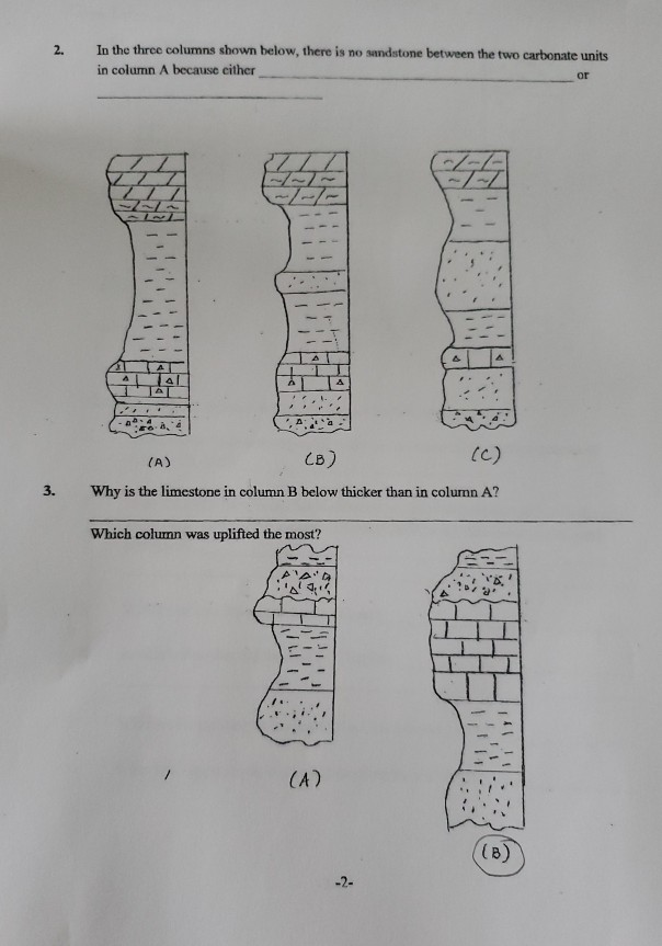 Solved LAB EXERCISE CORRELATION AND LITHOFACIES MAPS 1. | Chegg.com