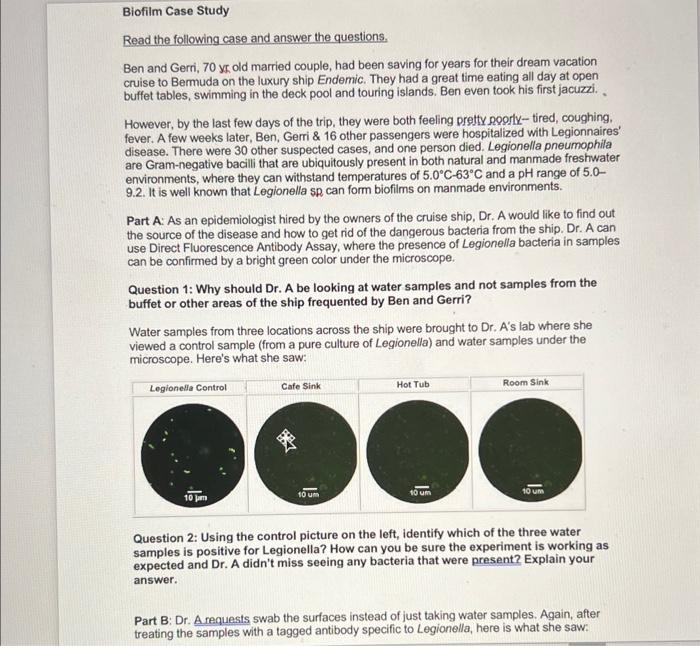 Solved Read the following case and answer the questions. Ben | Chegg.com