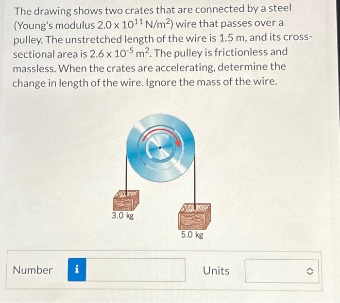 Solved The drawing shows two crates that are connected by a | Chegg.com