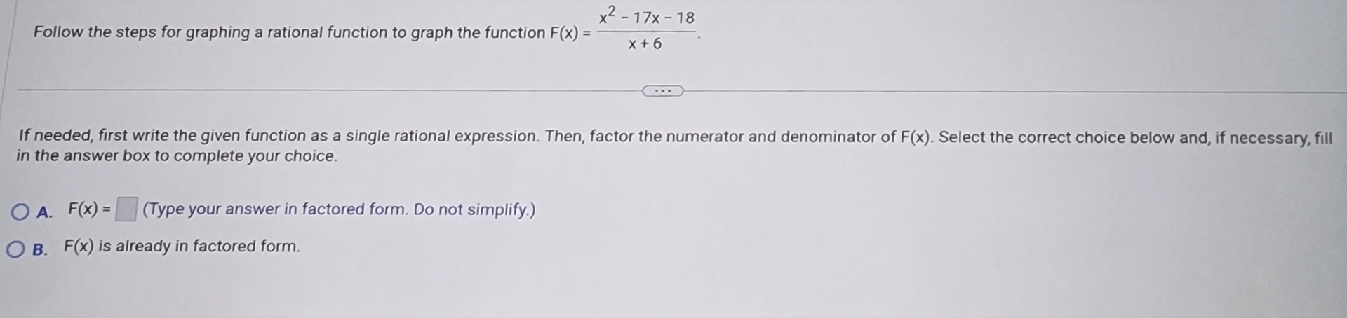 Solved Follow the steps for graphing a rational function to | Chegg.com