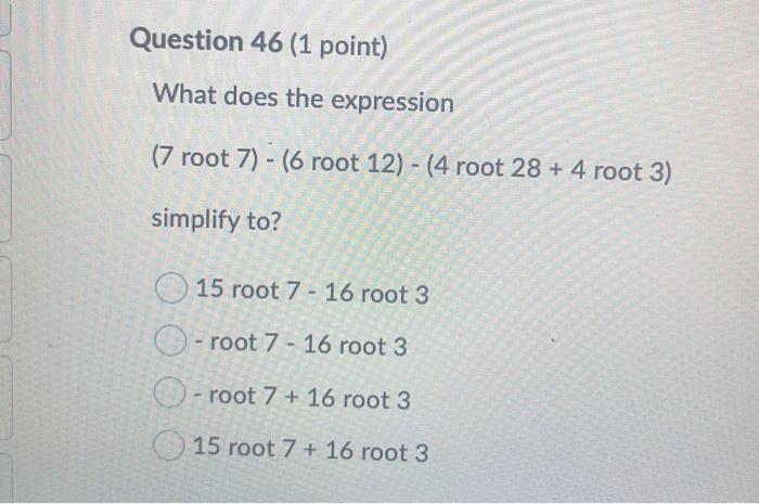 Solved What does the expression | Chegg.com