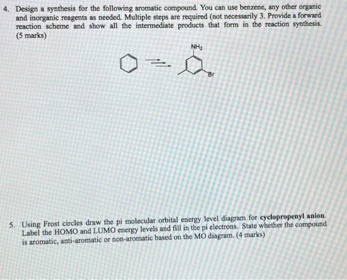 Solved 4. Design a synthesis for the following aromatic | Chegg.com