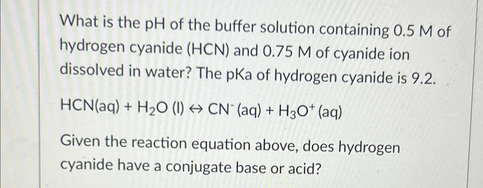 Solved What is the pH ﻿of the buffer solution containing | Chegg.com