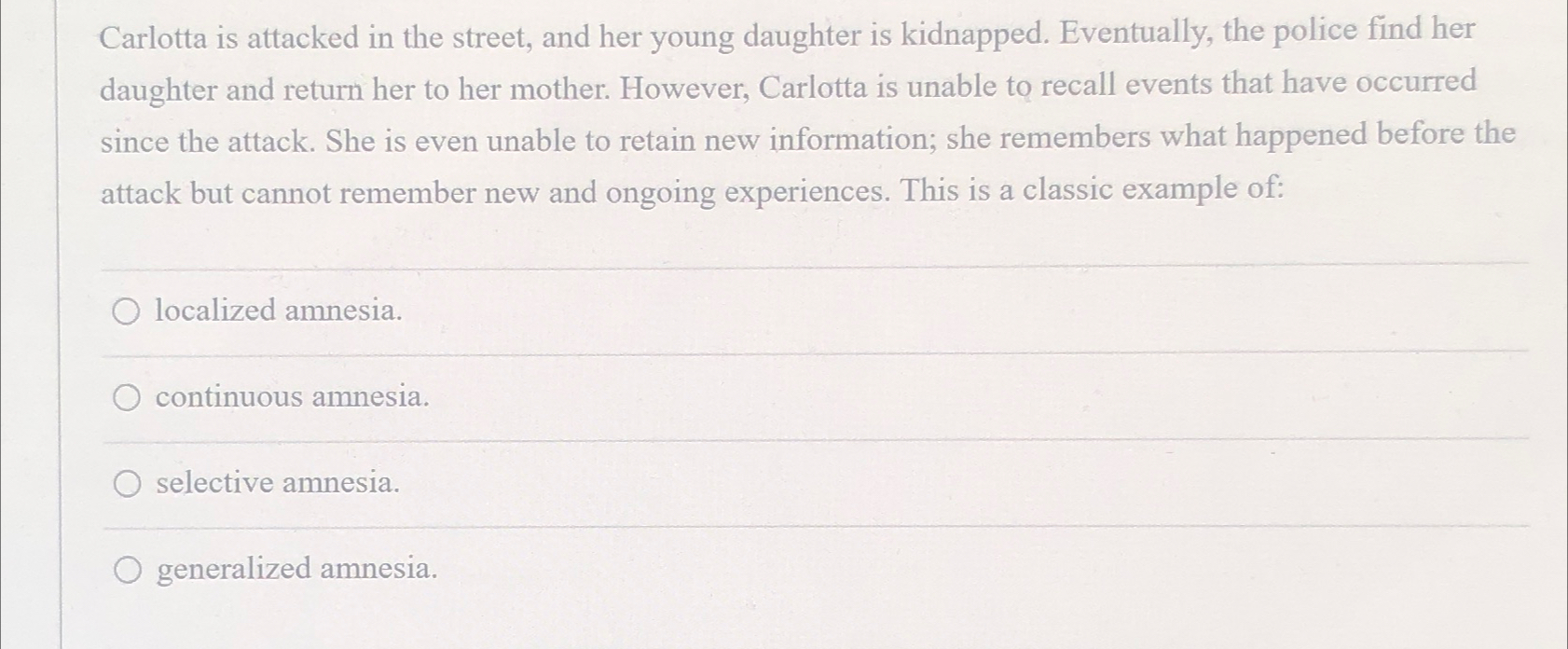 Carlotta is attacked in the street, and her young | Chegg.com