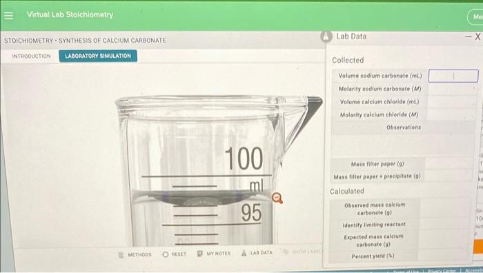 Solved Virtual Lab Stolchiometry STOICHIOMETRY - SYNTHESIS | Chegg.com