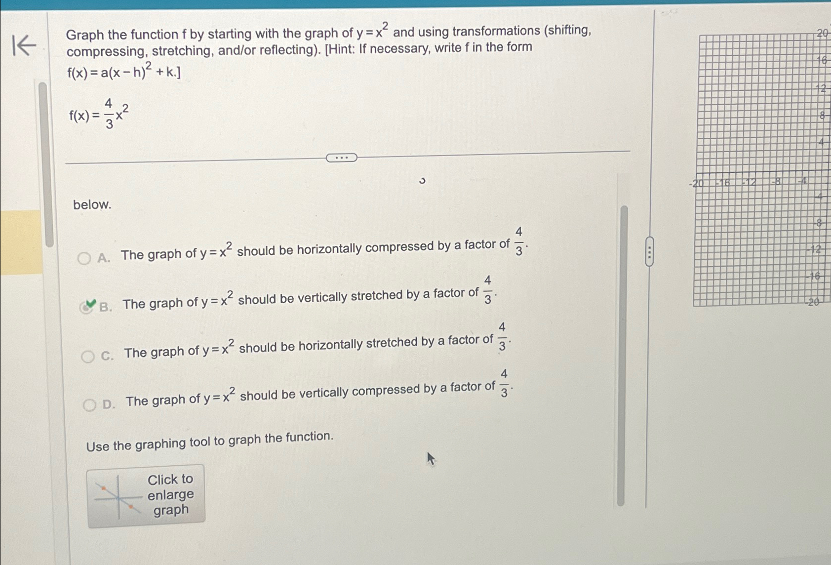 Solved Graph the function f ﻿by starting with the graph of | Chegg.com