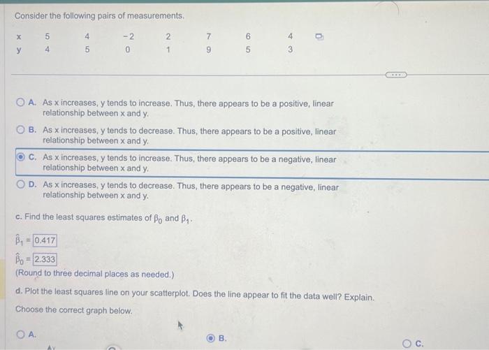 Solved Consider the following pairs of measurements. | Chegg.com