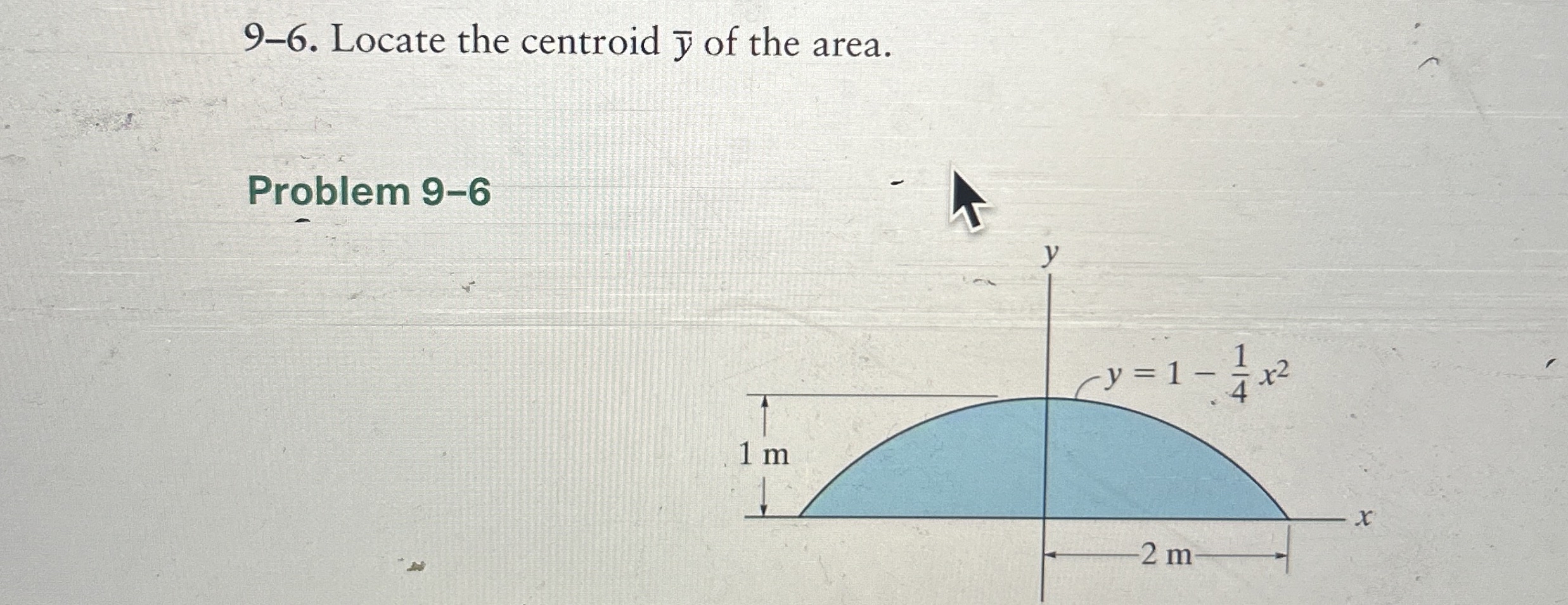 Solved 9-6. ﻿Locate the centroid ?bar (y) ﻿of the | Chegg.com