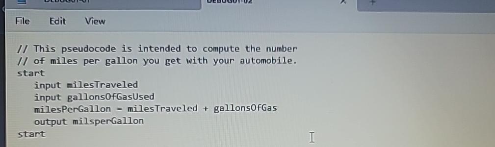 Solved Fileedit View this Pseudocode Is Intended To