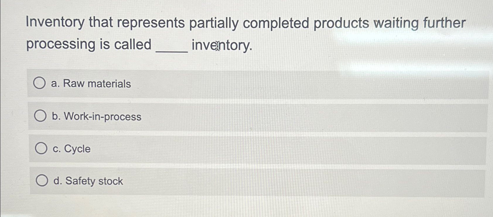 Solved Inventory that represents partially completed | Chegg.com