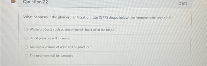 Solved What happens if the glomerular filtration rate (GFR) | Chegg.com