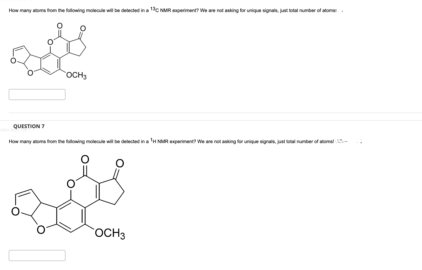 Solved How many atoms from the following molecule will be | Chegg.com