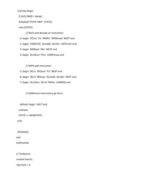 Solved This assignment is about modifying a verilog | Chegg.com