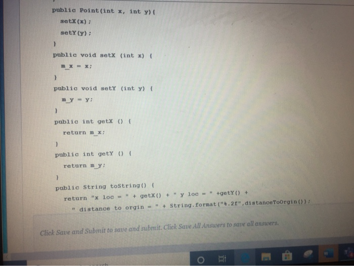 Solved Given is the following code for class Point public | Chegg.com