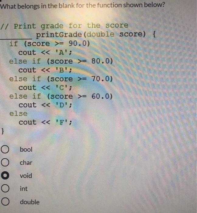 Solved What is the output of the following code? double | Chegg.com