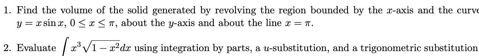 Solved Find the volume of the solid generated by revolving | Chegg.com
