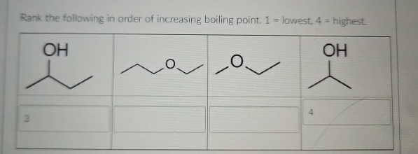 Rank the following in order of increasing boiling | Chegg.com