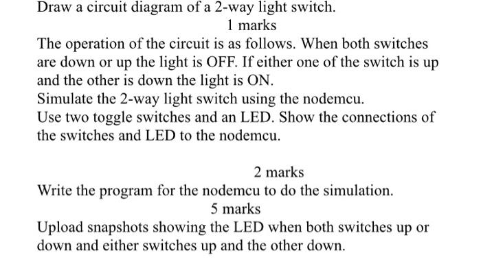 Circuit Diagram 2 Way Light Switch Circuit Diagram