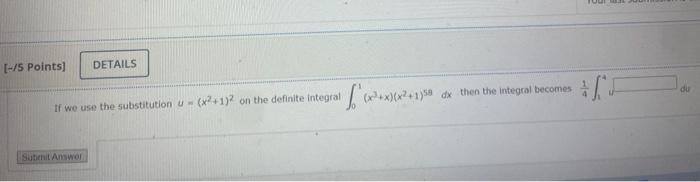 Solved Using a suitable substitution, the integral | Chegg.com
