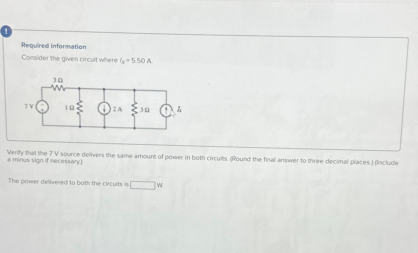Solved !Required informationConsider the given circuit where | Chegg.com