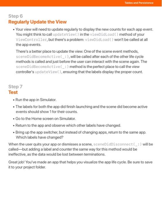Step 4 Give SceneDelegate Access To ViewController - | Chegg.com