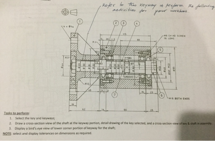 Refer to this keyway at perform the following | Chegg.com