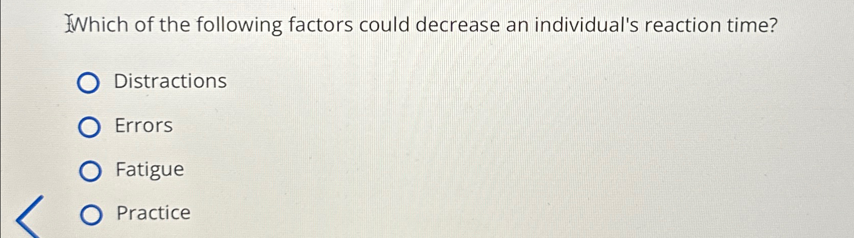Solved Which of the following factors could decrease an | Chegg.com