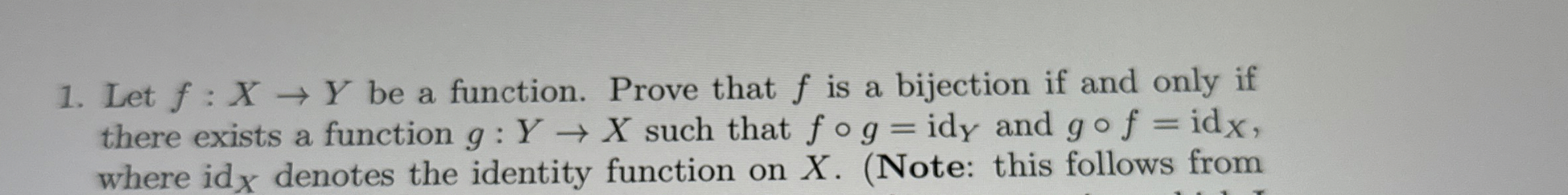 Solved Let f:x→Y ﻿be a function. Prove that f ﻿is a | Chegg.com