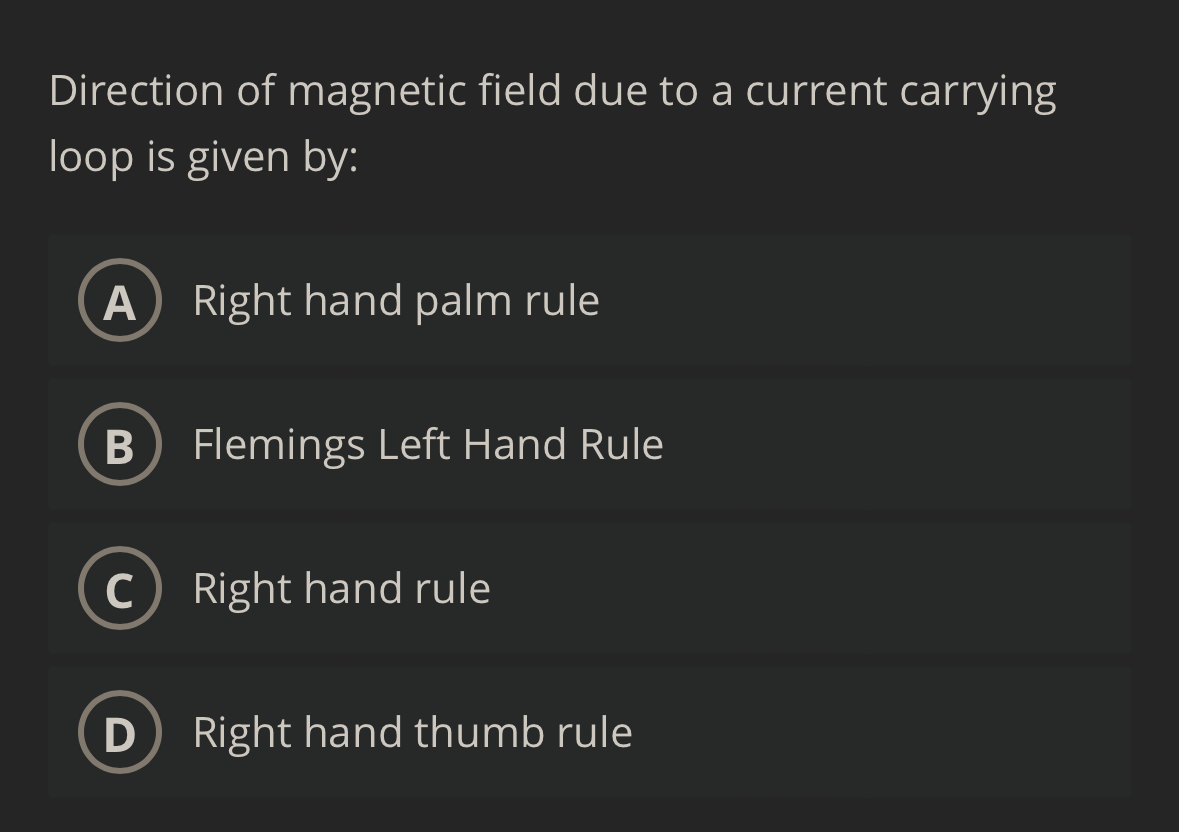 Solved Direction of magnetic field due to a current carrying | Chegg.com