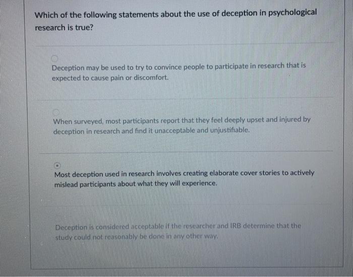 Solved Which of the following statements about the use of | Chegg.com