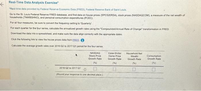 Real-Time Data Analysis Exercise* tReal-ime data | Chegg.com