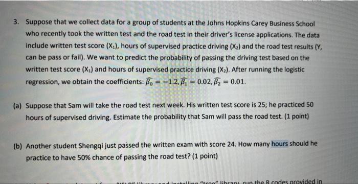 Solved 3. Suppose that we collect data for a group of | Chegg.com