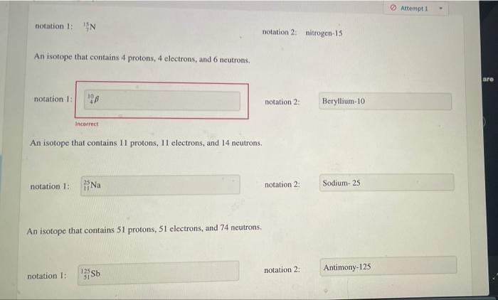 Solved Attempt 1 notation 1: IN notation 2: nitrogen 15 An | Chegg.com