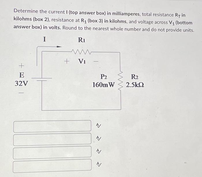 Solved Determine the current I (top answer box) in | Chegg.com