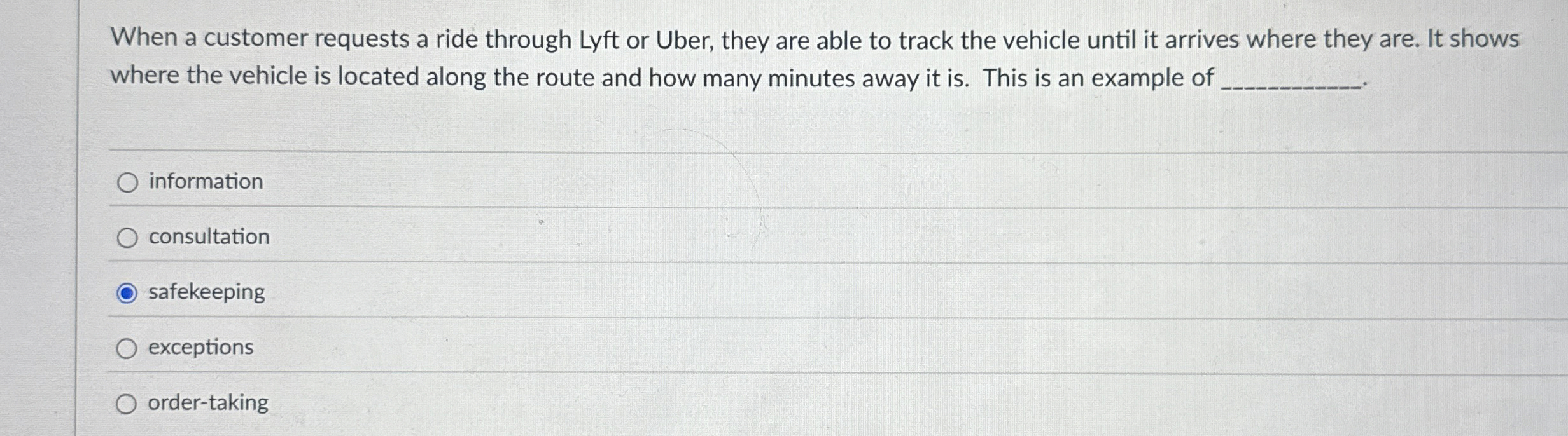 Solved When a customer requests a ride through Lyft or Uber, | Chegg.com