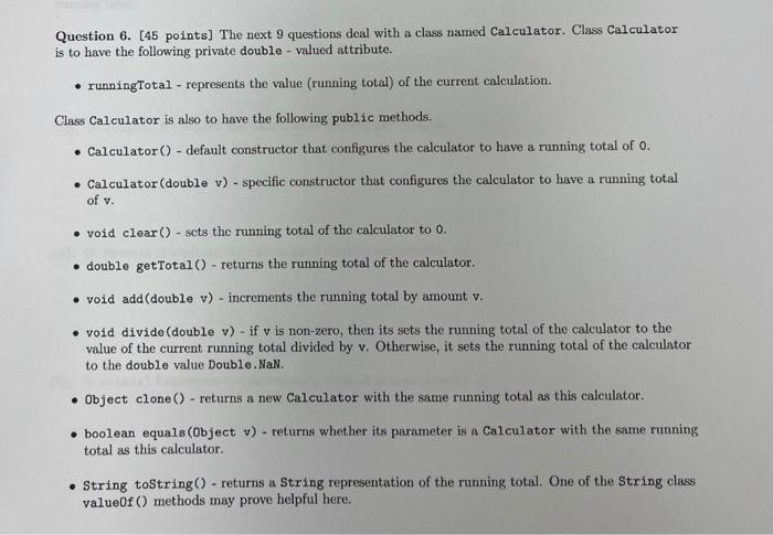 Solved Question 6. [45 points] The next 9 questions deal | Chegg.com