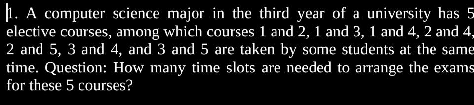 Solved A computer science major in the third year of a | Chegg.com