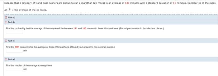 Solved Suppose that a category of world class runners are | Chegg.com