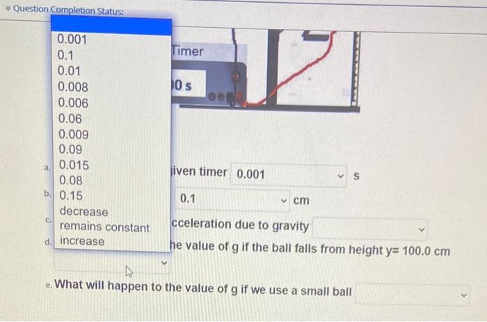 Solved QUESTIONS A Free Fall experiment was performed by a | Chegg.com