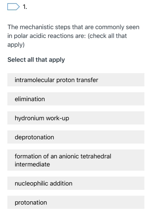 Solved D 1. The mechanistic steps that are commonly seen in | Chegg.com