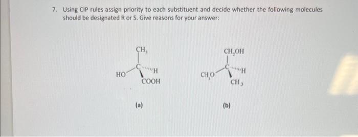 Solved 7. Using CIP rules assign priority to each | Chegg.com