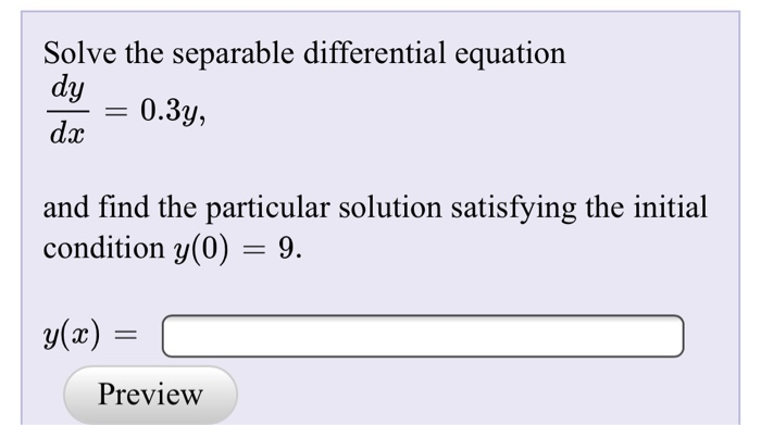 Solved x² + = Solve the separable differential equation da 1 | Chegg.com